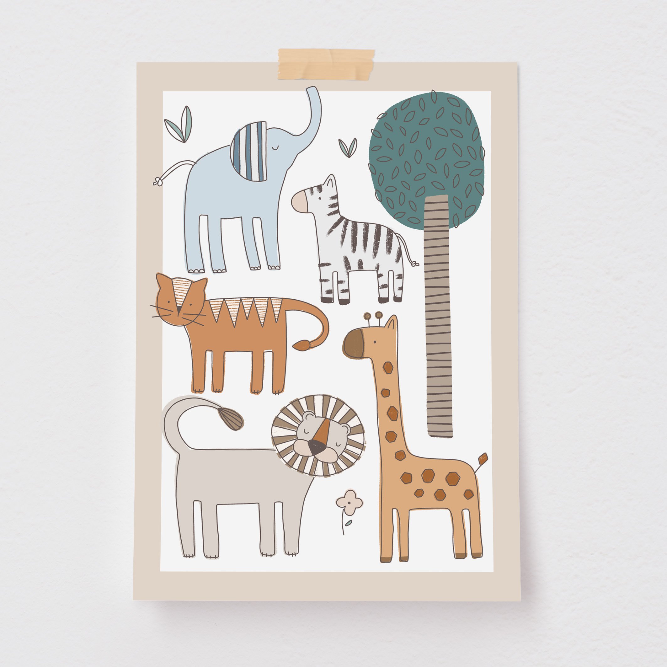 Pôster Decorativo Safari 40 x 50 cm - Momy Home & Kids Decor